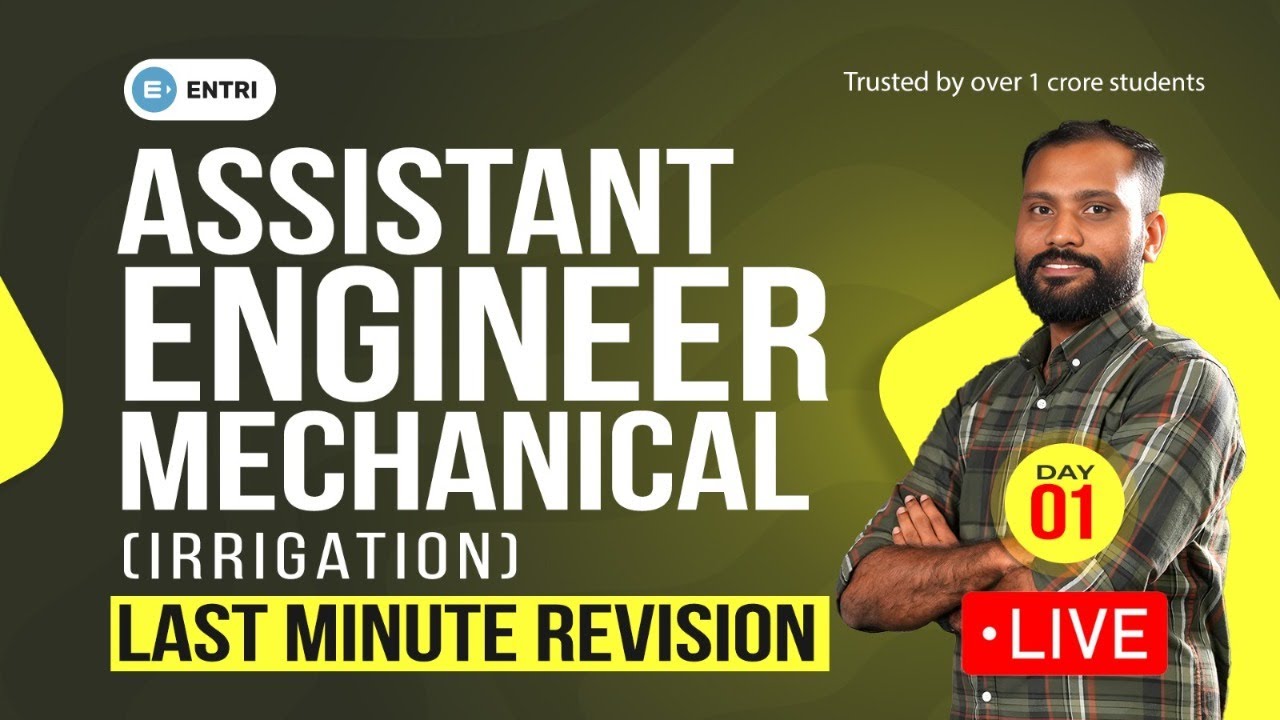 Assistant Engineer Mechanical ( Irrigation ) | Last Minute Revision ...