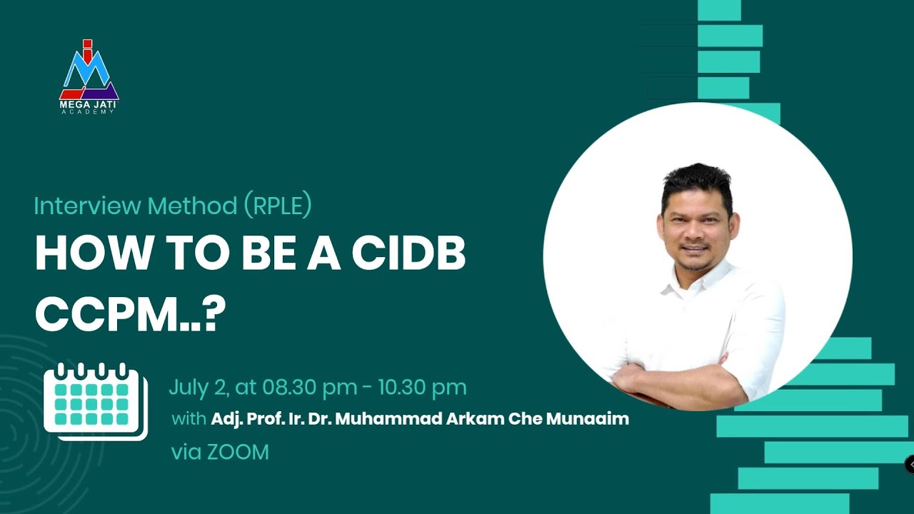 HOW TO BE A CIDB CERTIFIED CONSTRUCTION PROJECT MANAGER (CCPM)..? - YouTube