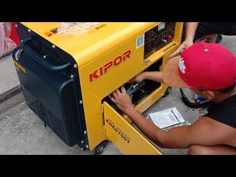 KIPOR Diesel Generator 5kva Silent Type Electric Start KDE6700T - YouTube