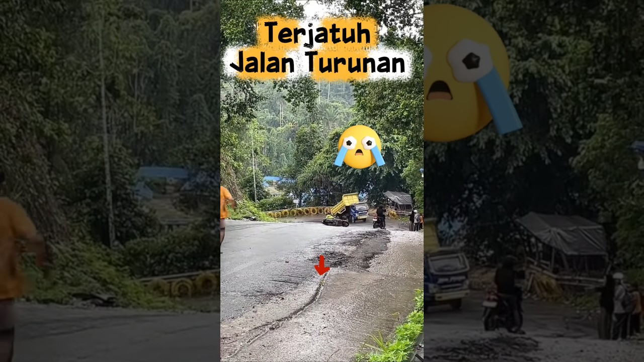 Terjatuh jalan Turunan #terjatuh #tergelincir #turunan #jalanlicin # ...
