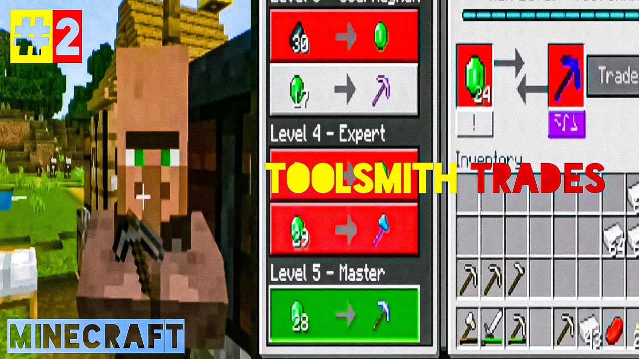 Let's Make Max Level Tool Smith | Minecraft Toolsmith Trades ...