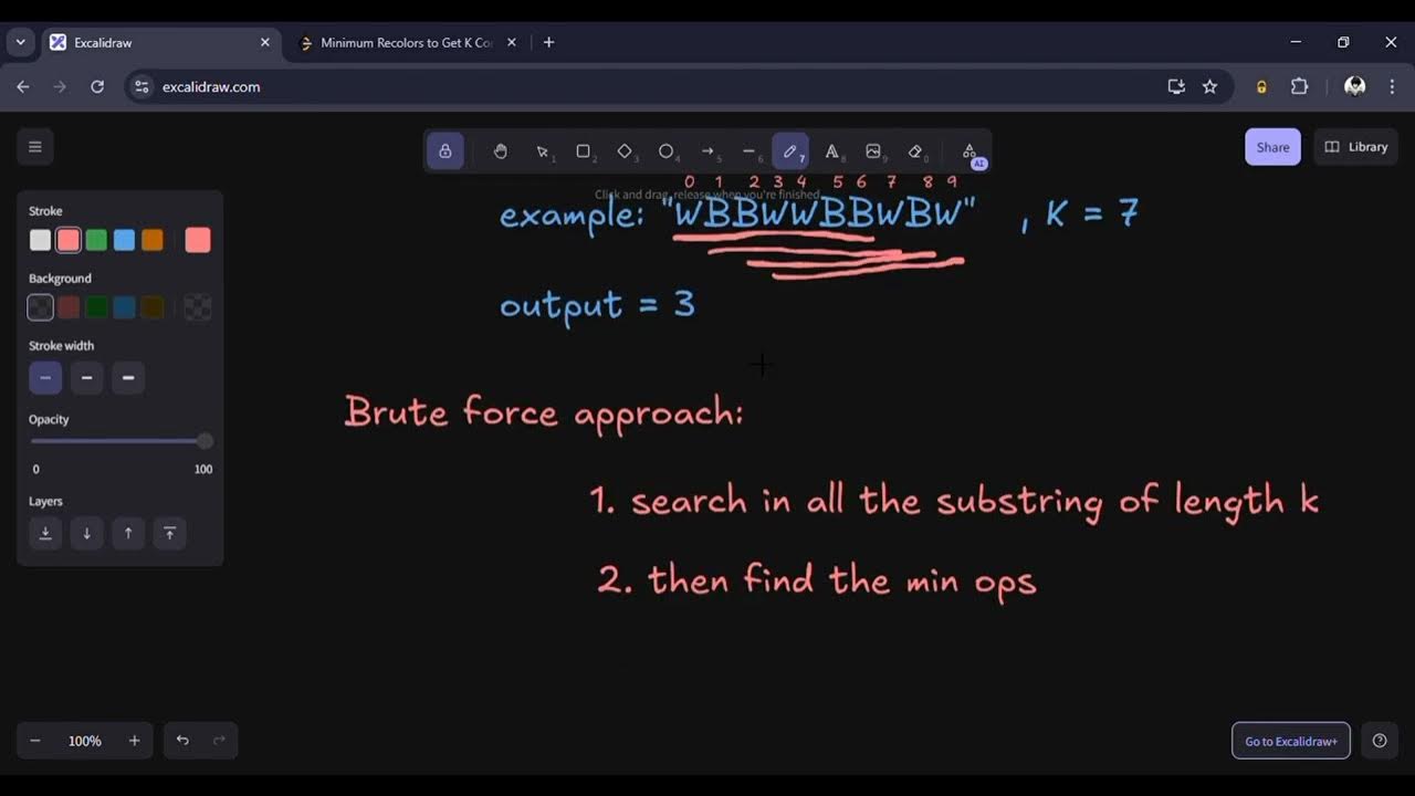 LeetCode 2379 || Minimum Recolors to Get Consecutive Black Blocks - YouTube
