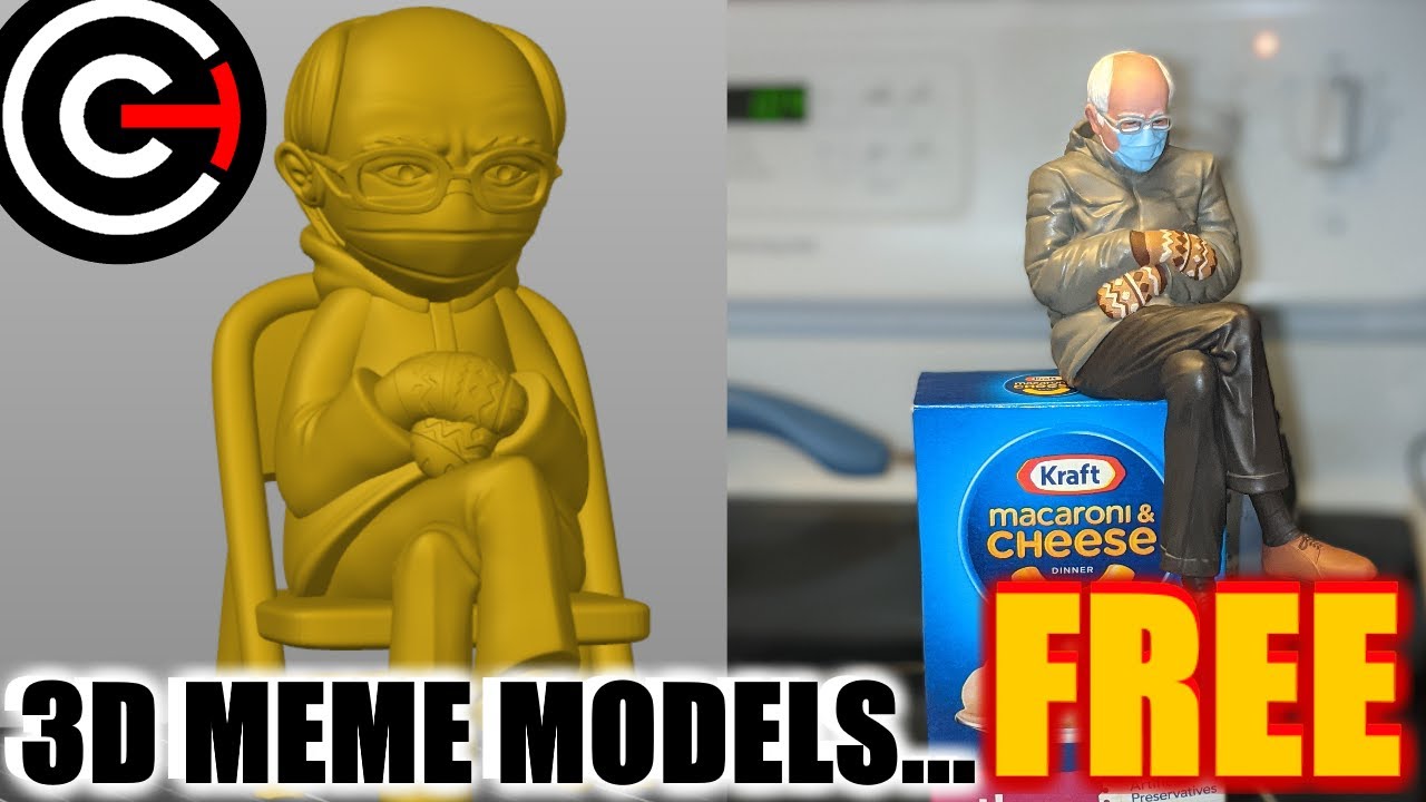 3D Modeling & Printing Bundled Up Bernie! - YouTube