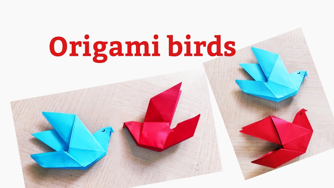 How to make Origami birds || Cute Origami || paper crafts - YouTube