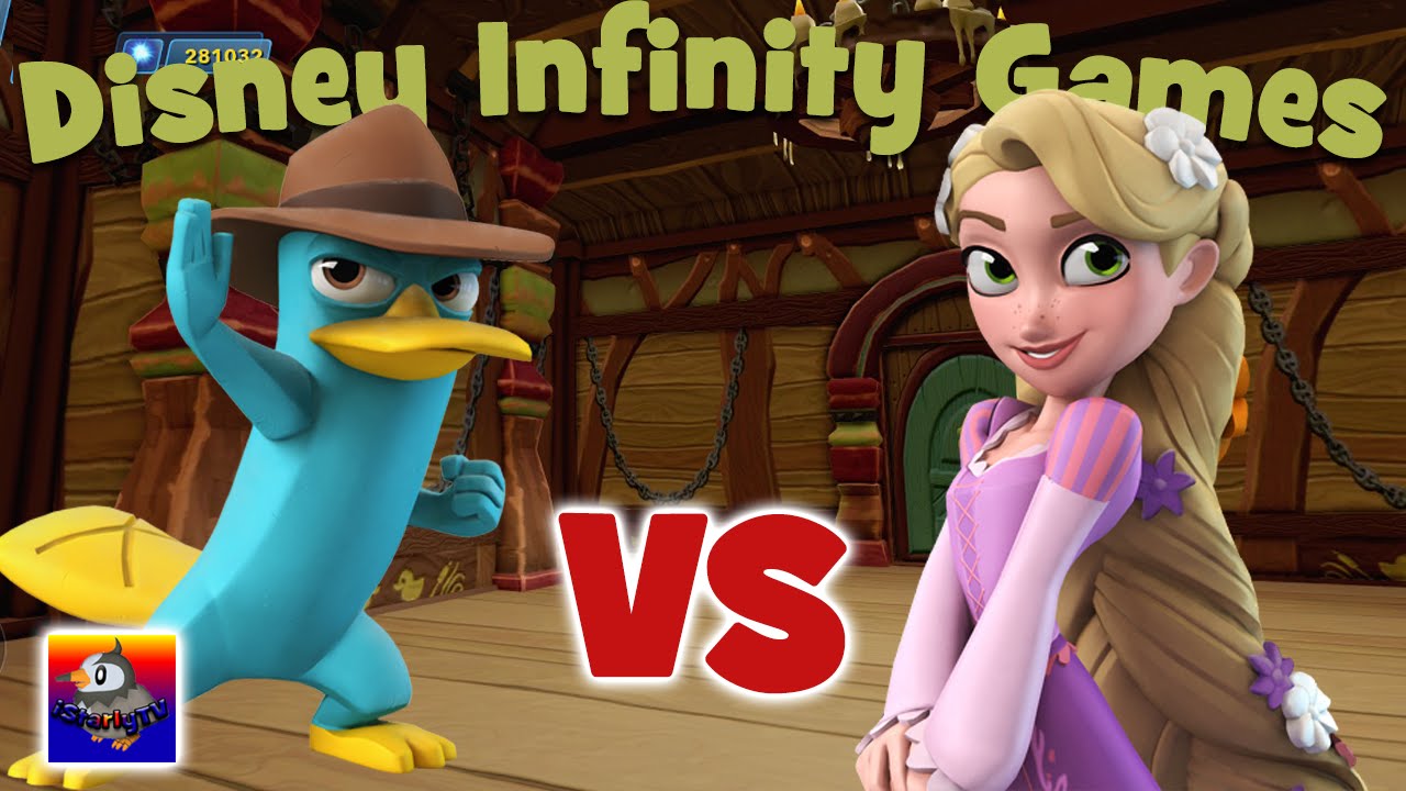 Perry Gets Tangled! - Disney Infinity Games: Agent P vs Rapunzel - YouTube
