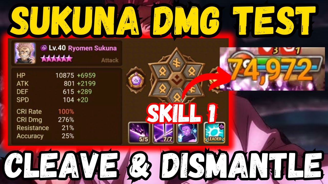 Testing Out The King of Curses SUKUNA's Damage!!! | Summoner's War ...