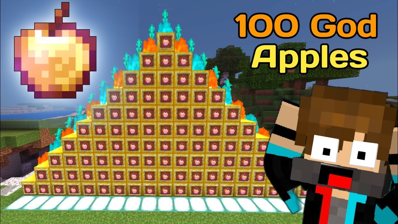 I collected 100 God Apples in minecraft survival | Minecraft | Survival ...