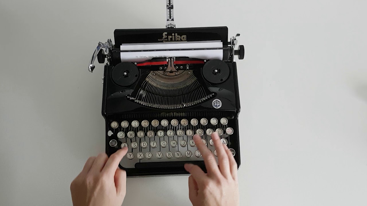 Erika model 5 typewriter - Video for Soham - YouTube