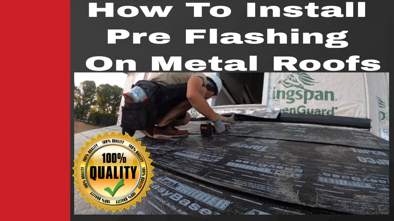 How To Install Roof Flashing On Metal Roof - YouTube