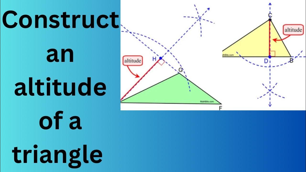 How to construct an altitude of a triangle - YouTube