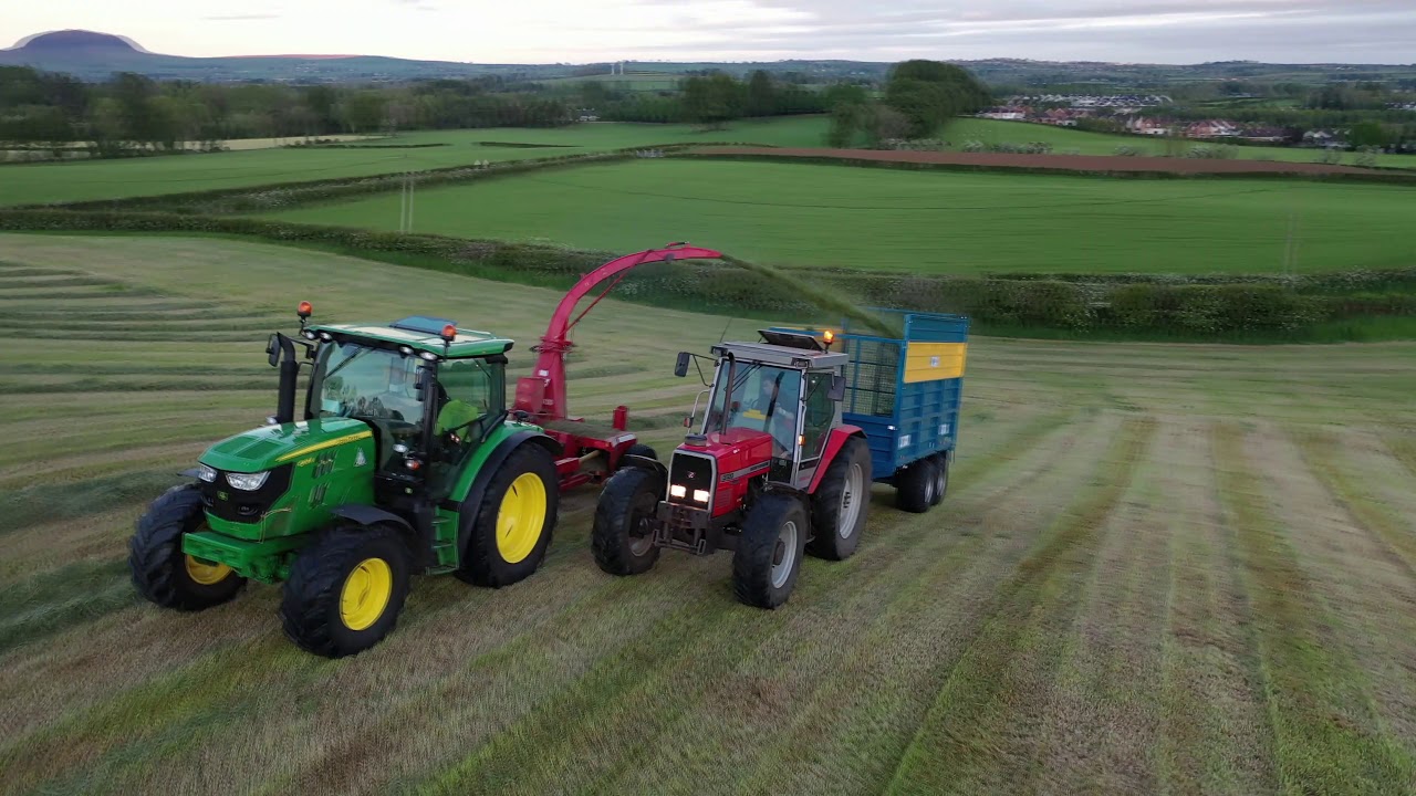Lifting first cut silage - 2019 - YouTube