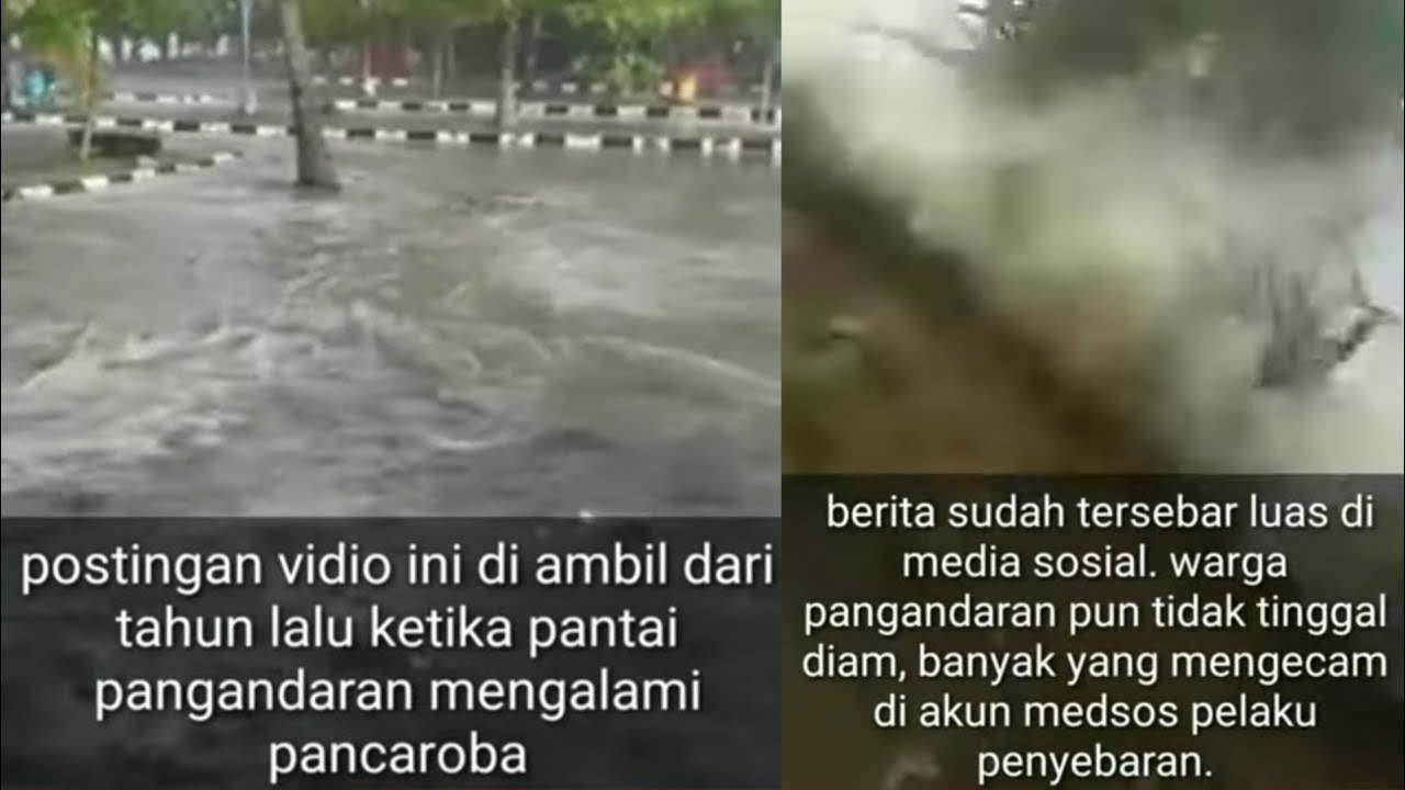 PANTAI PANGANDARAN TSUNAMI KECIL ???? || Vidio yang beredar di medsos itu hanya isu belaka ...