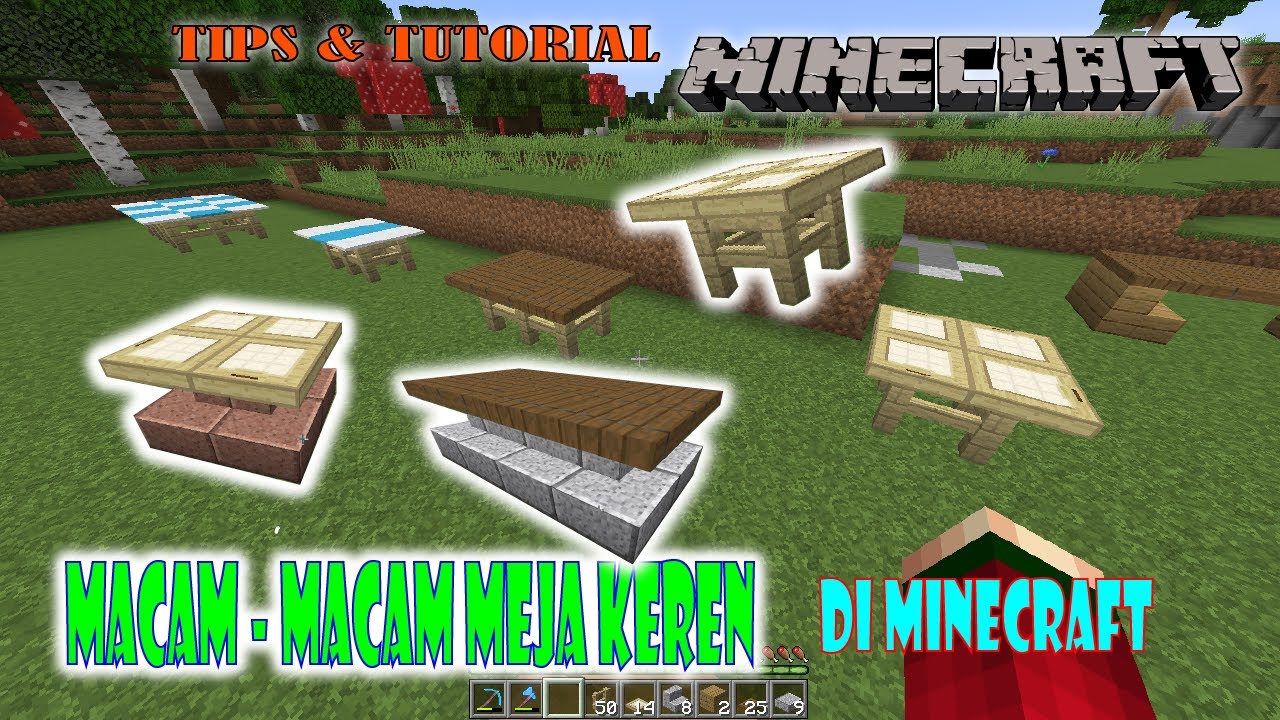 CARA MEMBUAT MEJA MINECRAFT - Tips Dan Tutorial Minecraft - YouTube