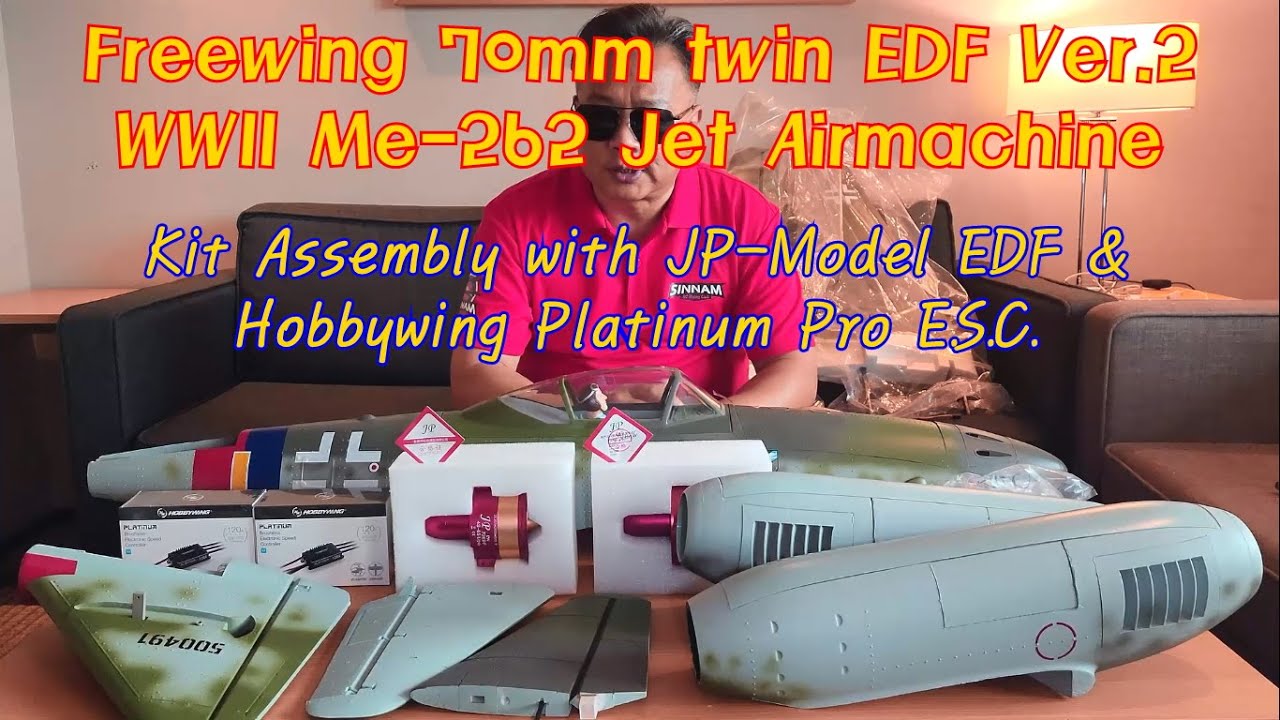 03. Freewing Me-262 70mm twin EDF Ver.2 : Version.2 Kit Assembly - YouTube