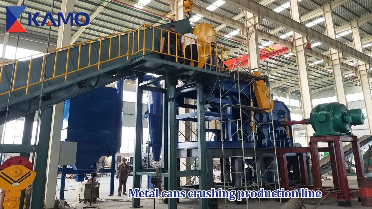 Metal Cans Crushing Production Line Scrap Metal Recycling Plant Video ...