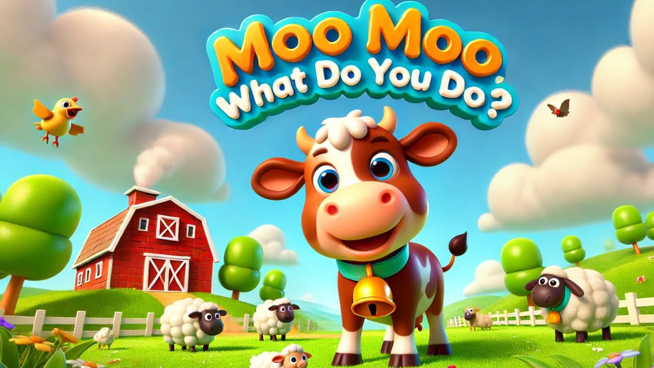 Moo Moo the Cow Song | Farm Animals Song for Kids | Nursery Rhymes ...