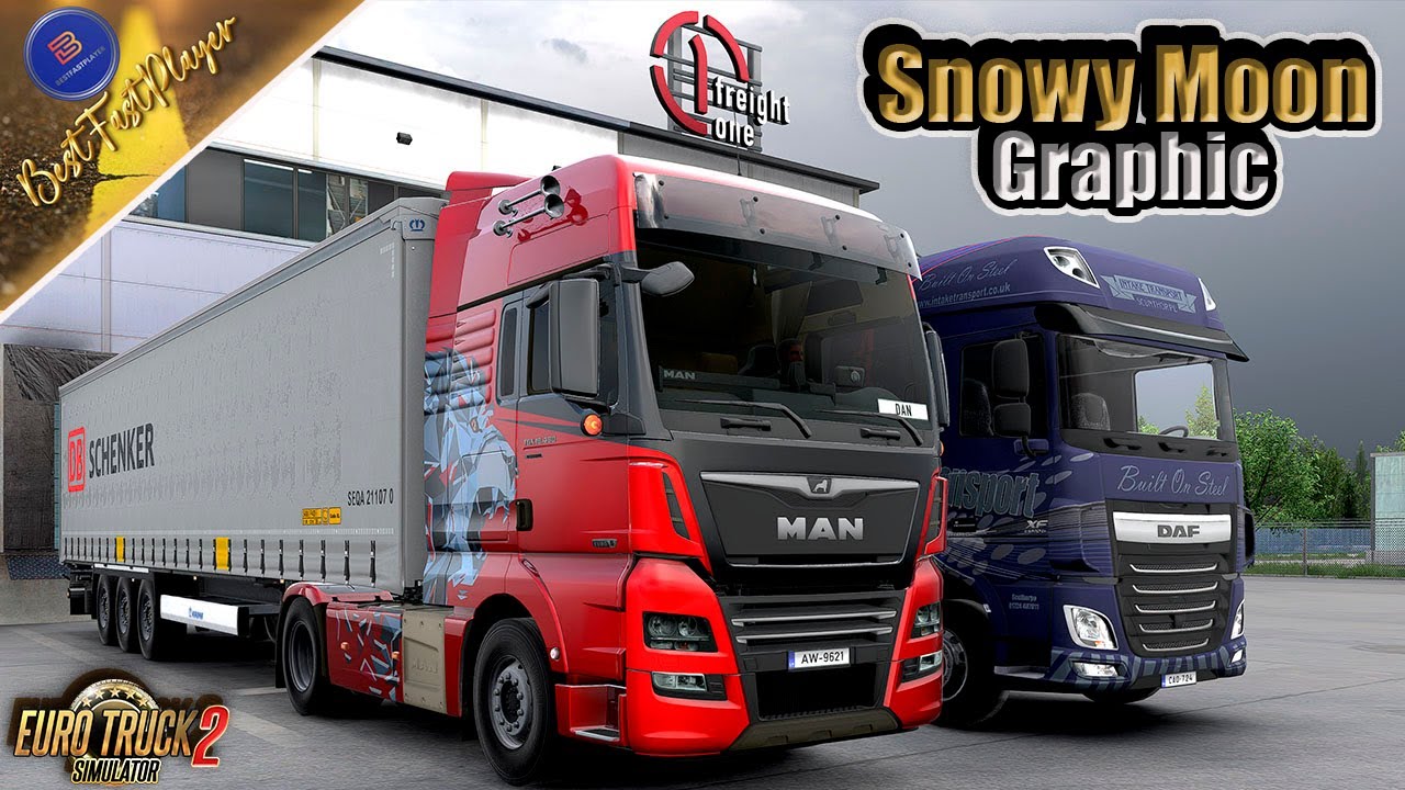 Euro Truck Simulator 2:Snowy Moon Graphic mod For version 1.53 # ...