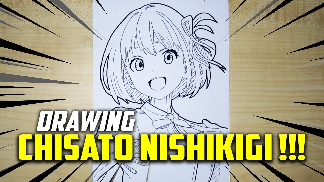 How to Draw CHISATO NISHIKIGI (錦木 千束) !!! | Lycoris Recoil | Anime ...