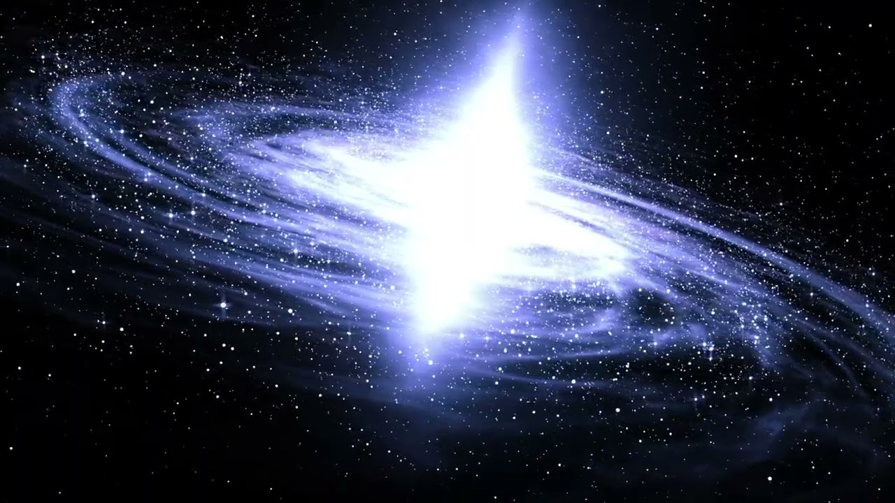 A space screensaver with a beautiful rotating galaxy and an infinite ...