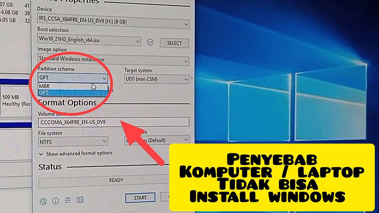 cara mengatasi komputer kalian tidak bisa install windows - YouTube