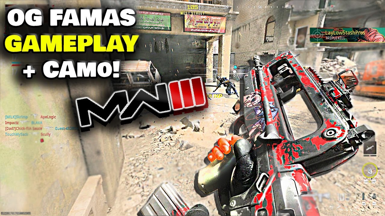 DOMINATING USING THE OG FAMAS w RED TIGER CAMO! ON PC! (MW3) - YouTube