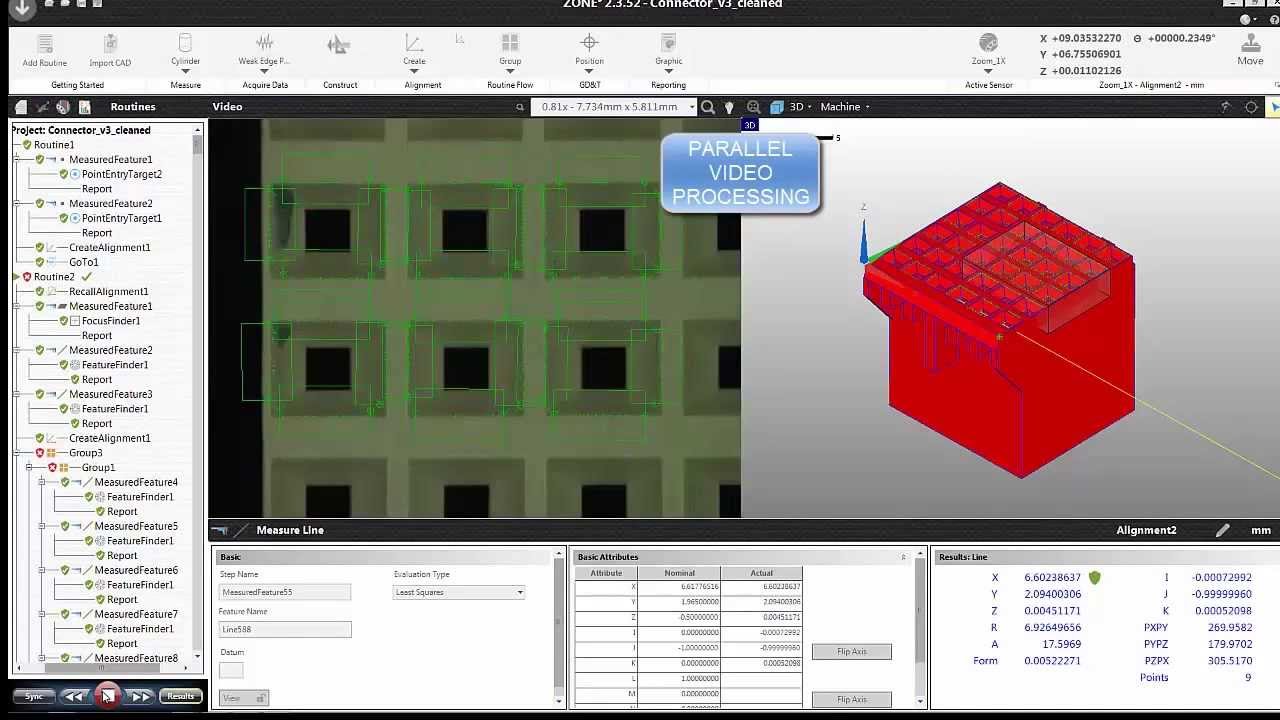 OGP ZONE3 Metrology Software - Multiple Feature/"Parallel" Processing ...