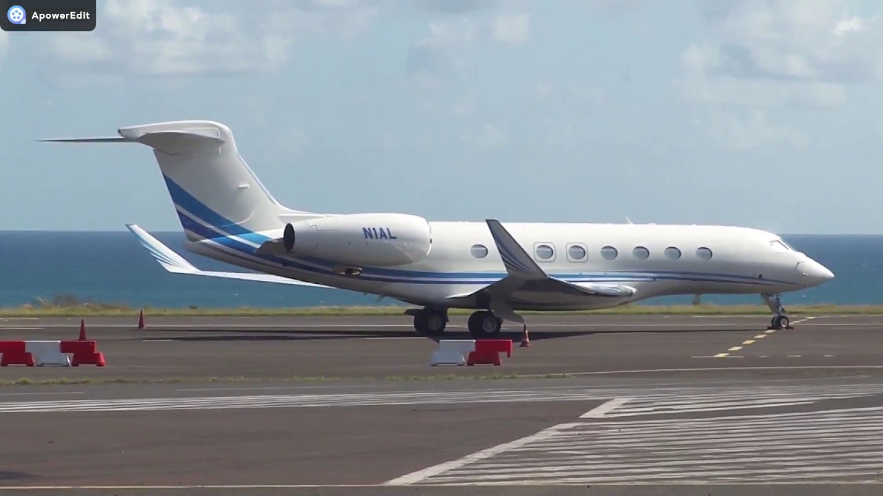Gulfstream G650,N1AL ,Roland Garros Airport (RUN) - YouTube