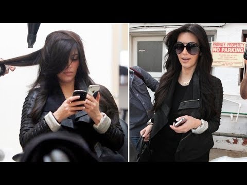 Kim Kardashian Enjoys A Pampering At The Salon [2011]