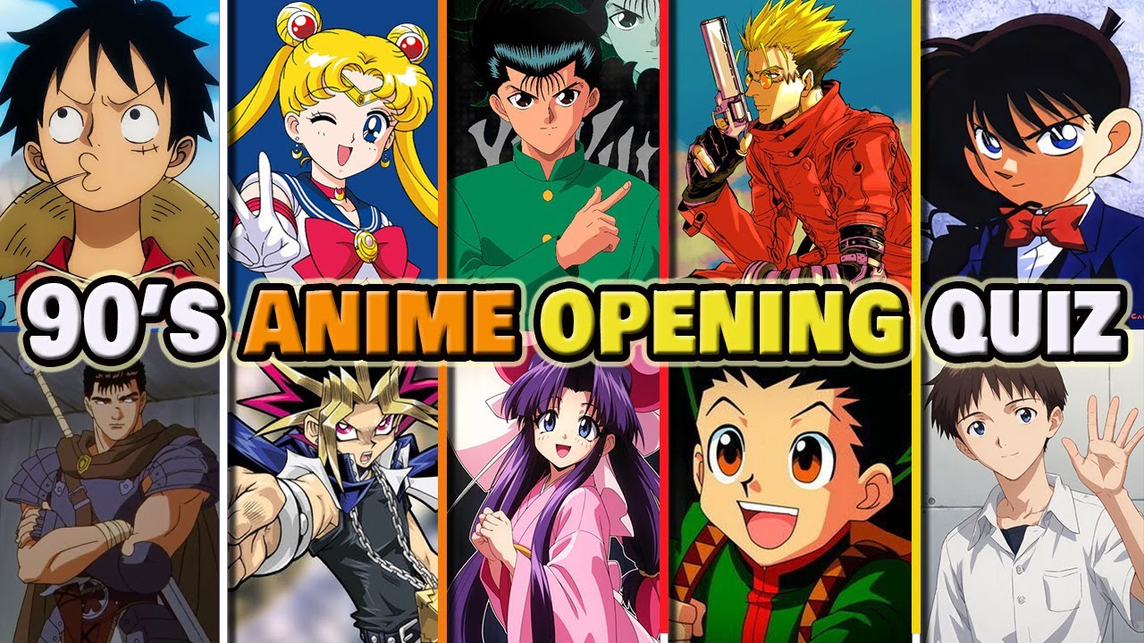 ANIME OPENING QUIZ - 90'S ANIME🎯 (BEGINNER - OTAKU LEVEL) TOP ANIME ...