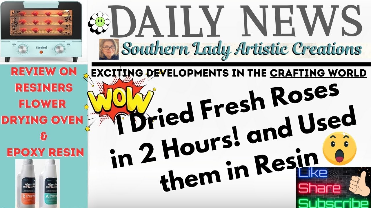 Make Dried Flowers From Fresh in 2 Hours 😲 Bubble Free Epoxy Resin ...