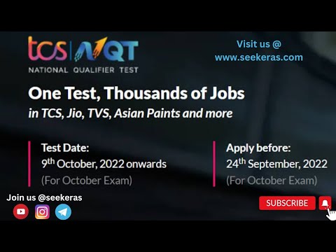 Job Updates - TCS - National Qualifier Test - || Seekeras || 18 ...