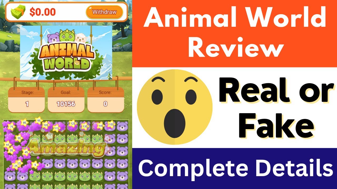 Animal World Real or Fake | Animal World Withdrawal | Animal World Game ...