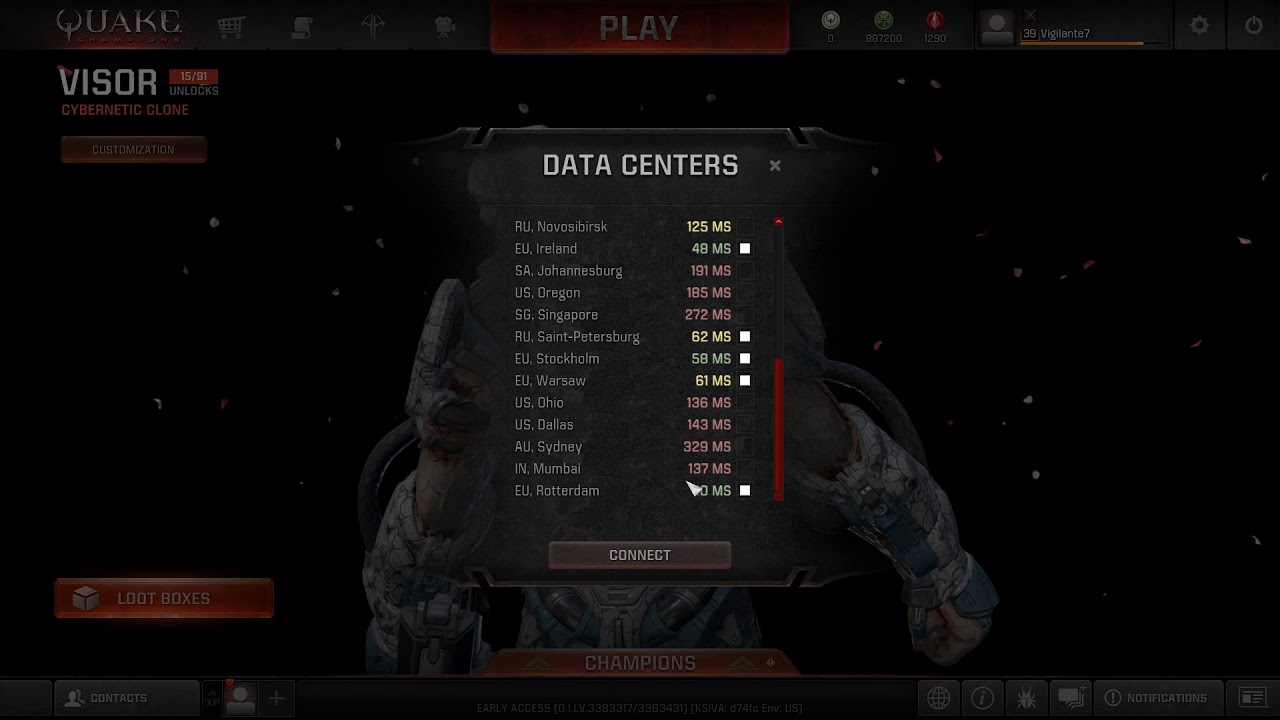 Quake Champions - server regions - YouTube