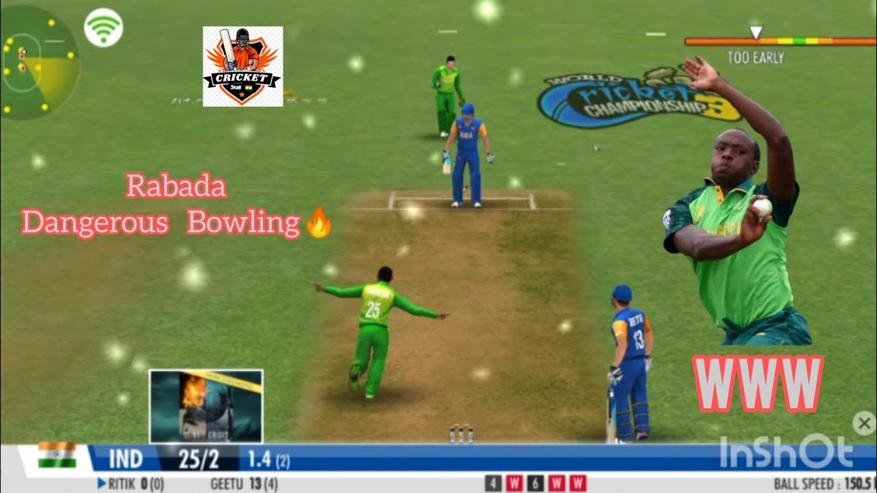 Kagiso Rabada Bowling Action Wcc3| Kagiso Rabada Dangerous bowling ...