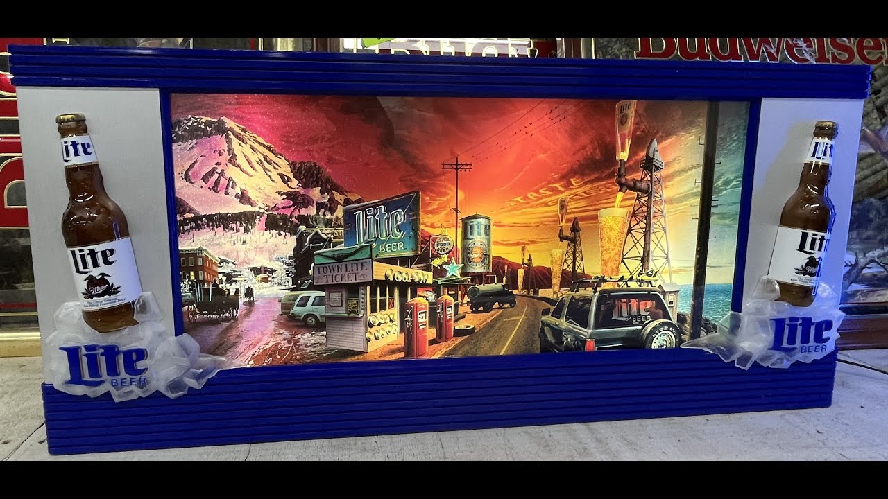 Miller Lite Coast to Coast Motion Sign Lot 577 - Bidding ends January ...