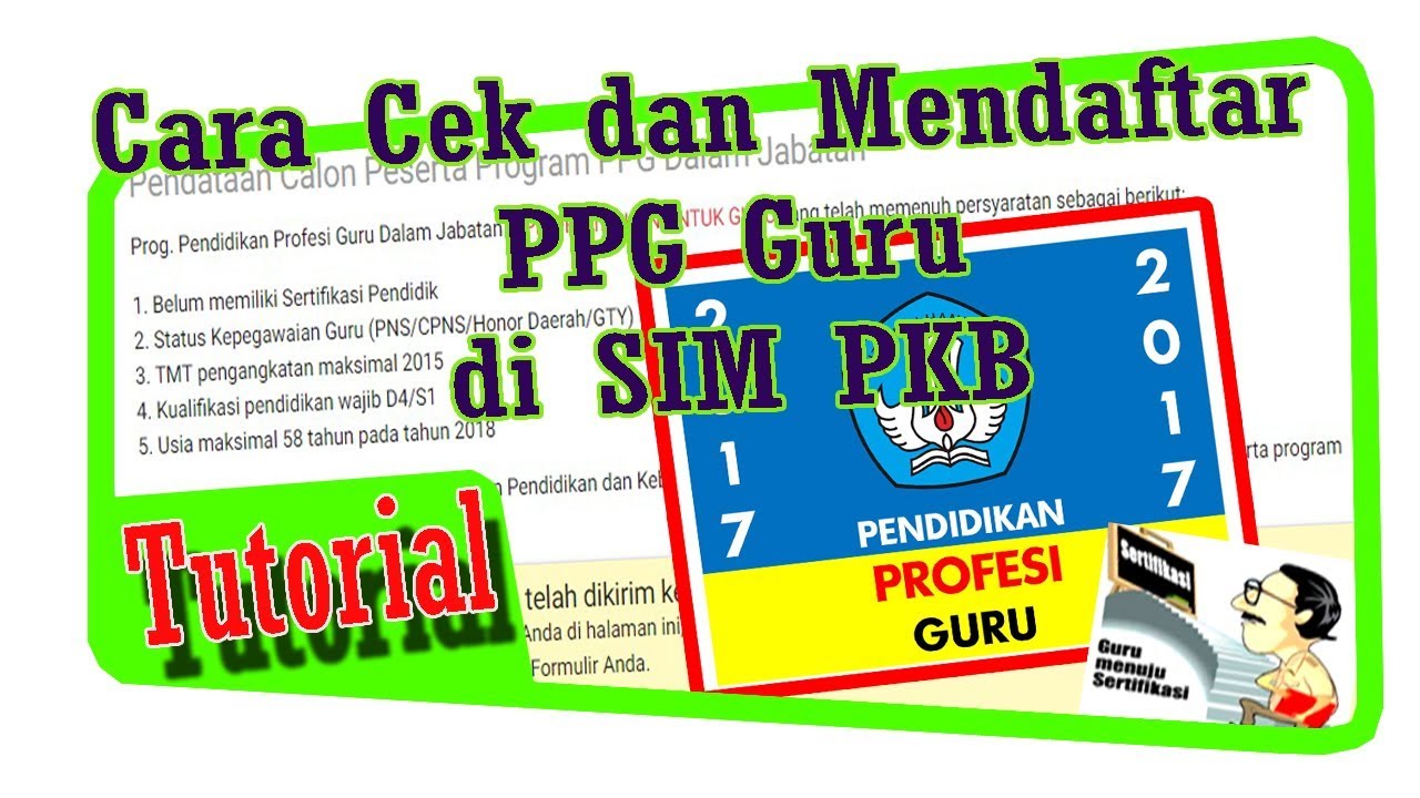 Cara Cek dan Mendaftar PPG Guru di SIM PKB - YouTube