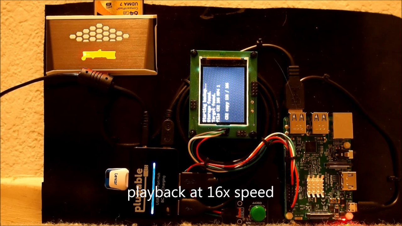 Raspberry Pi 3 photo / memory card backup device - YouTube