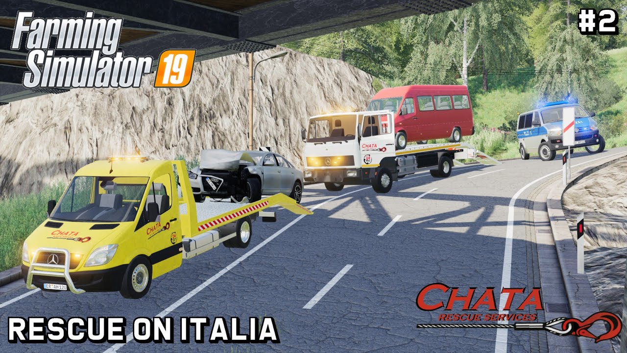 Rescuing Mercedes van and car from an accident | Rescue on Italia ...