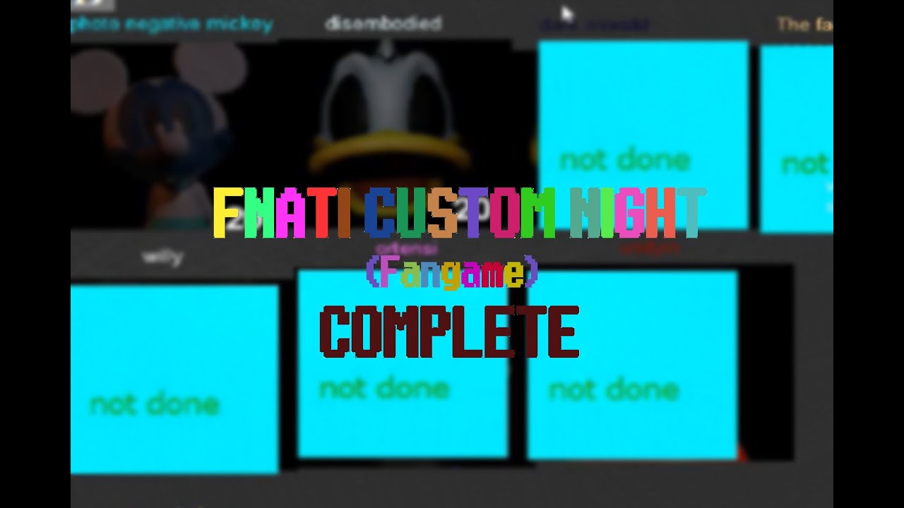 fnati huge custom night 0.0.1 COMPLETE - YouTube