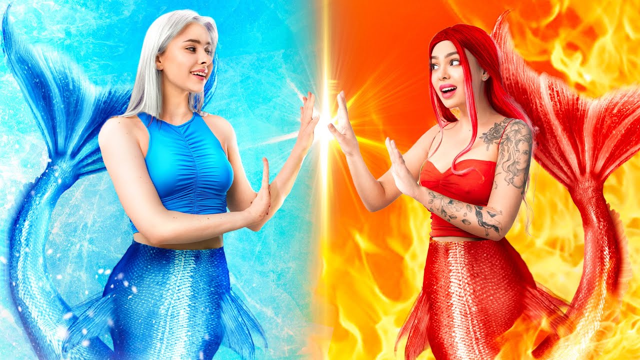 Hot Good Mermaid VS Cold evil Mermaid - YouTube