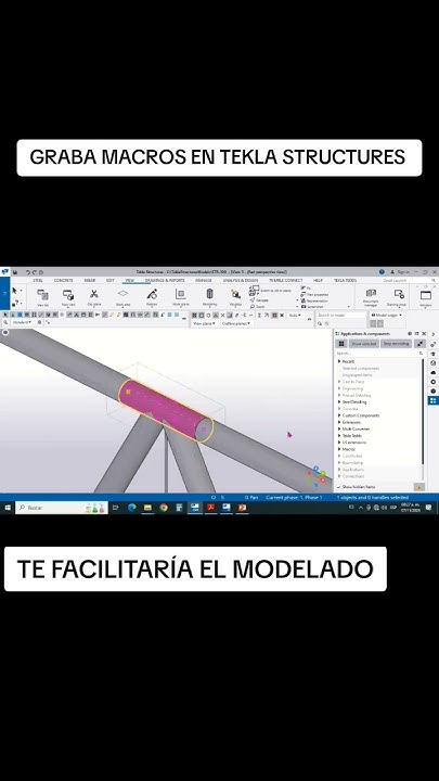 Graba macros en TEKLA STRUCTURES 2024... - YouTube