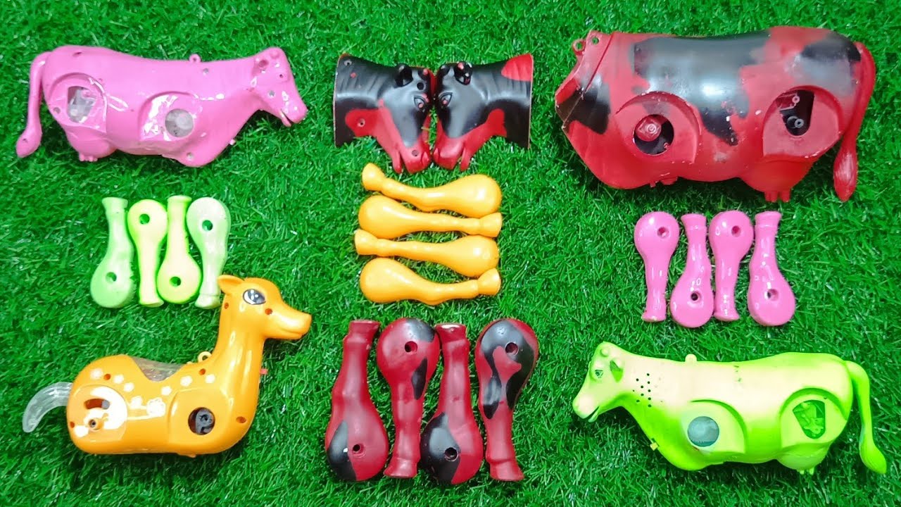Menemukan🐮Mainan Sapi Lucu🦖🐞Sapi Warna Warni🦒🐄Rusa Dan Merakitnya🐃🐢 ...