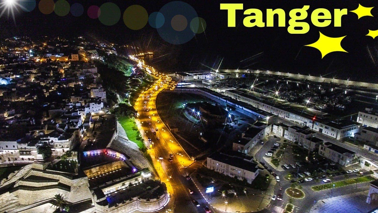 طنجة بالليل Tanger Night by drone 2022 - YouTube