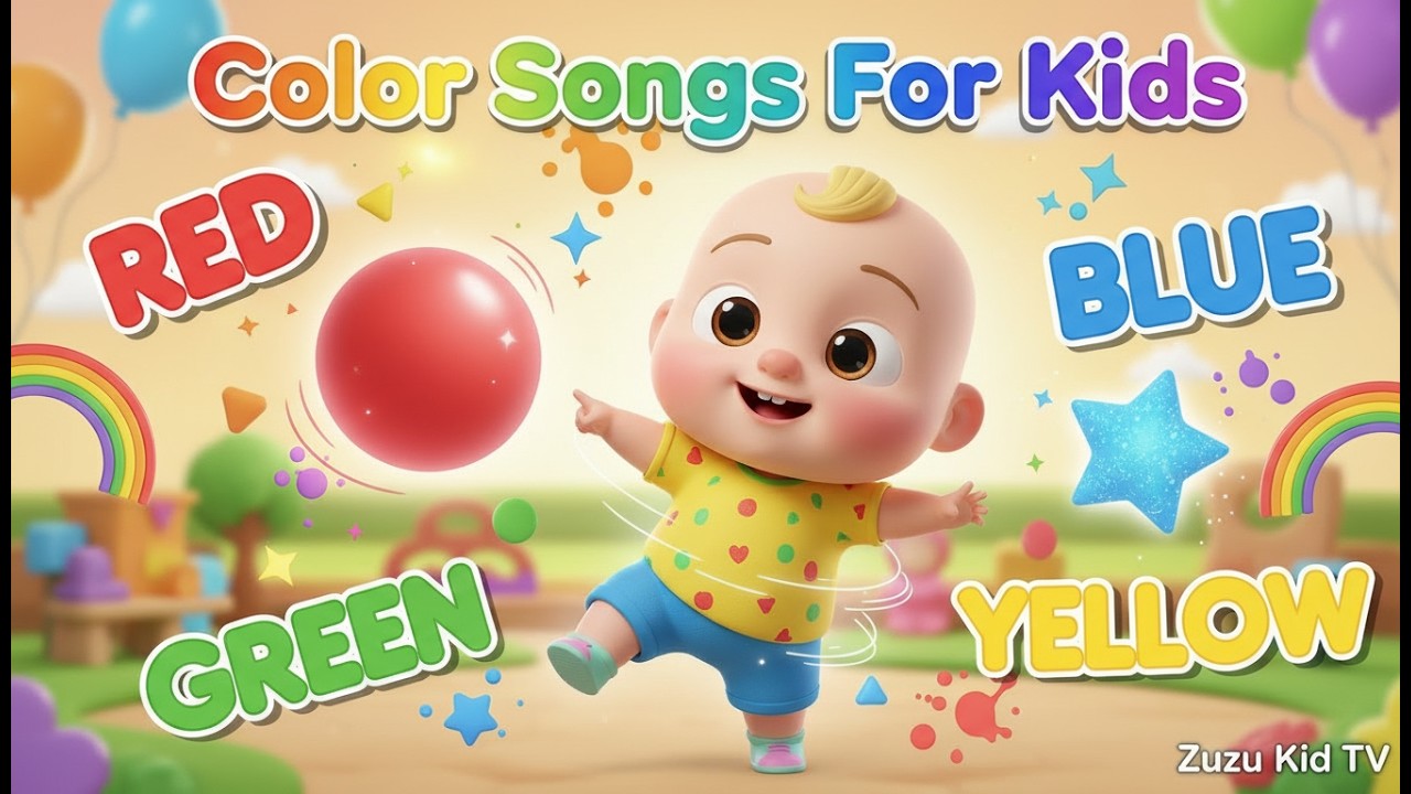 Color Songs For Kids | Kids Nursery Rhyme, Learning Colors & Playful ...