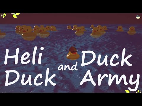 Helicopter Duck met Duck Army at a short distance 【Placid Plastic Duck ...
