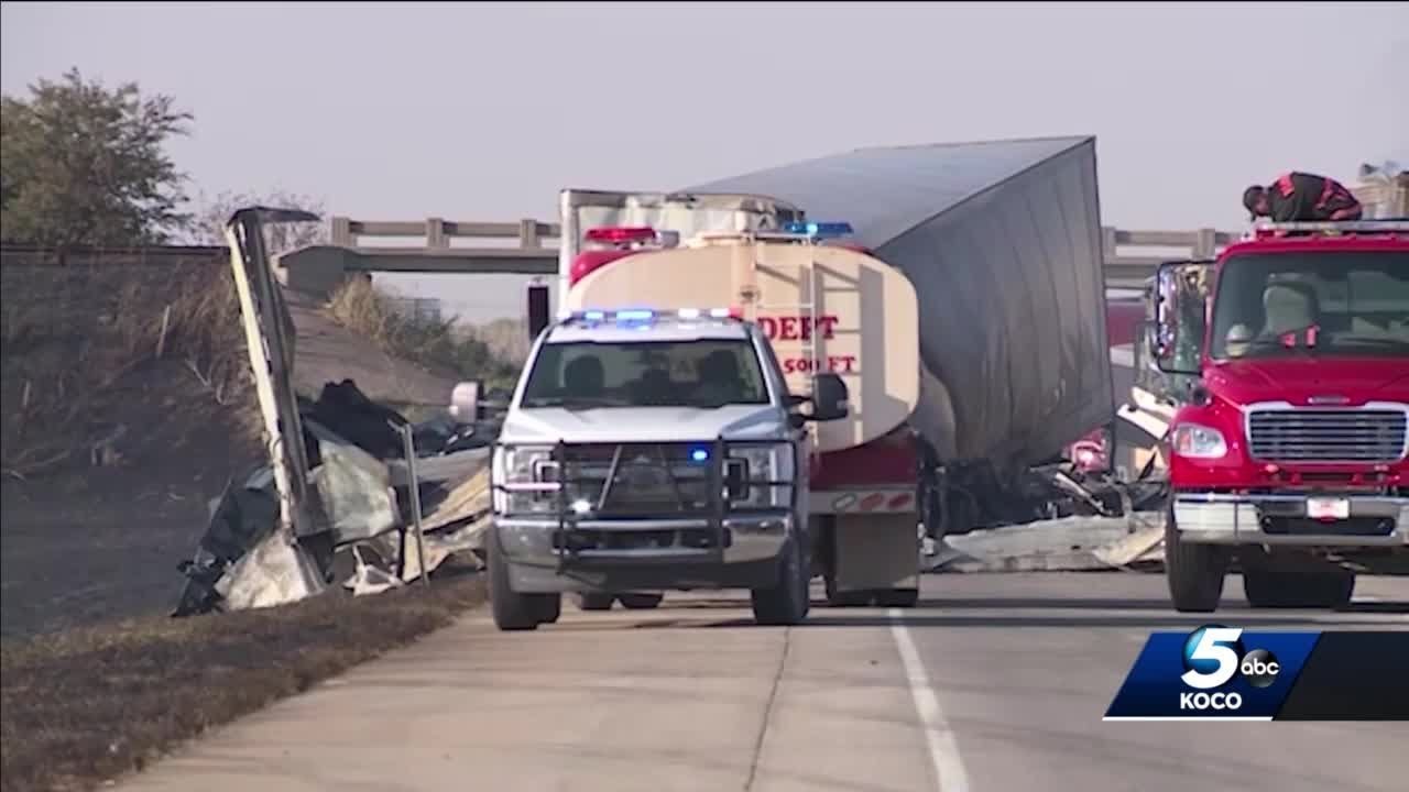 Smoke from grass fire triggers fatal crash on I-35 in Noble County ...