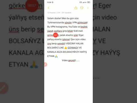 Türkmenistan'da işleýän VPN (like goyup kanala agza bolmagy unutmaň 🙏