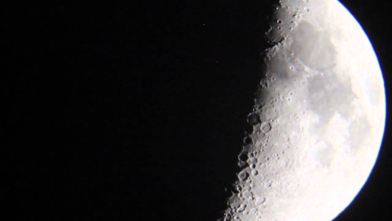 The Moon - passing in real time in front of my 4.5 inch telescope. # ...