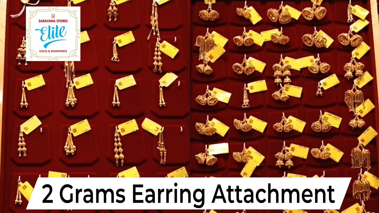 Saravana Stores Elite Gold Earring Attachment Collections | Jimikki ...