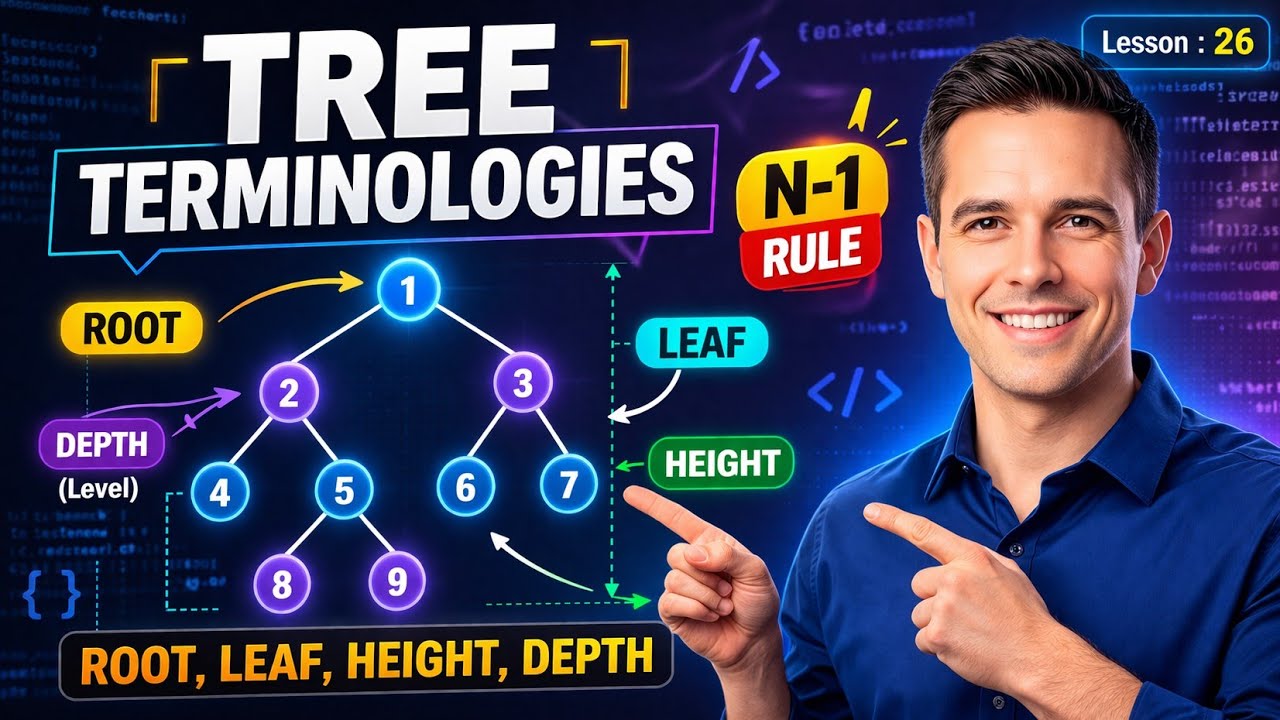 Tree Terminologies in DSA | Root, Leaf, Height, Depth, and Degree ...
